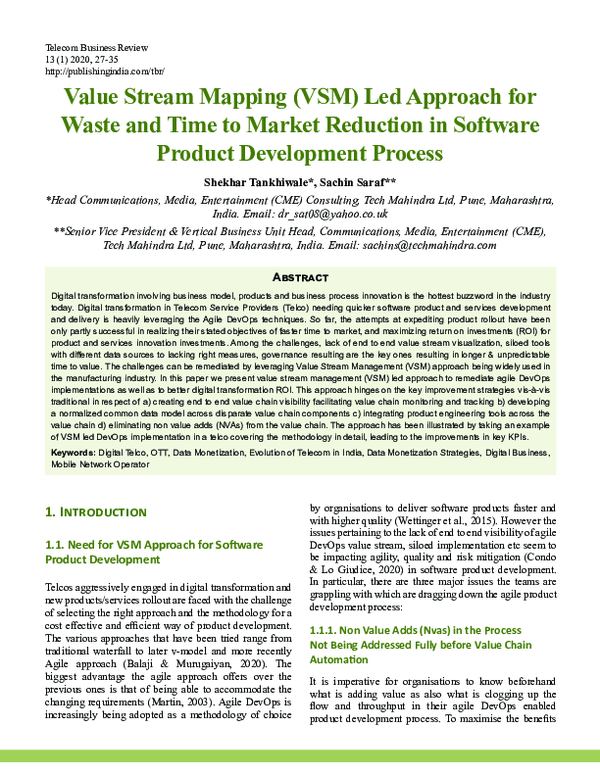 (PDF) Value Stream Mapping (VSM) Led Approach for Waste and Time to ...