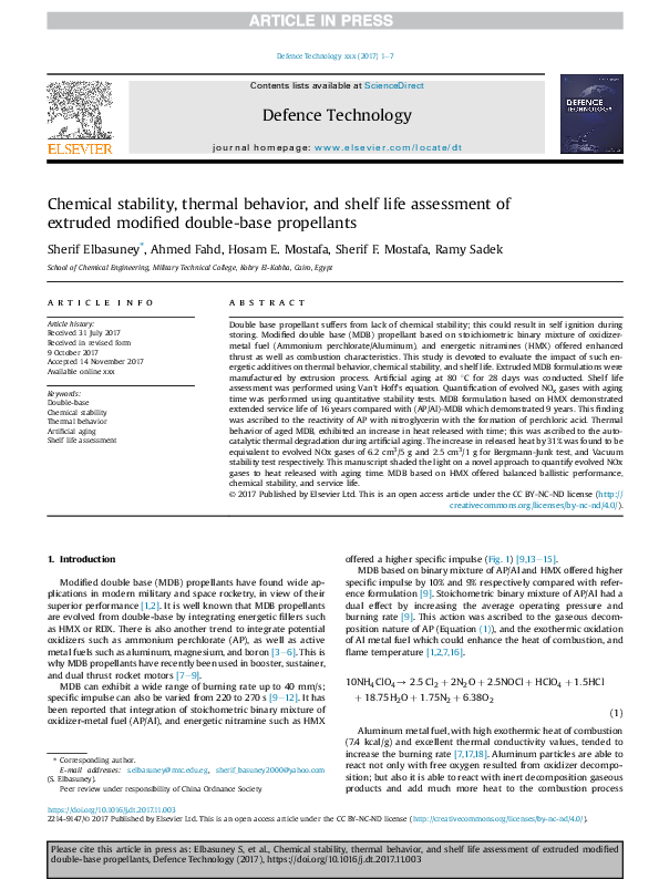 (PDF) Chemical stability, thermal behavior, and shelf life assessment ...