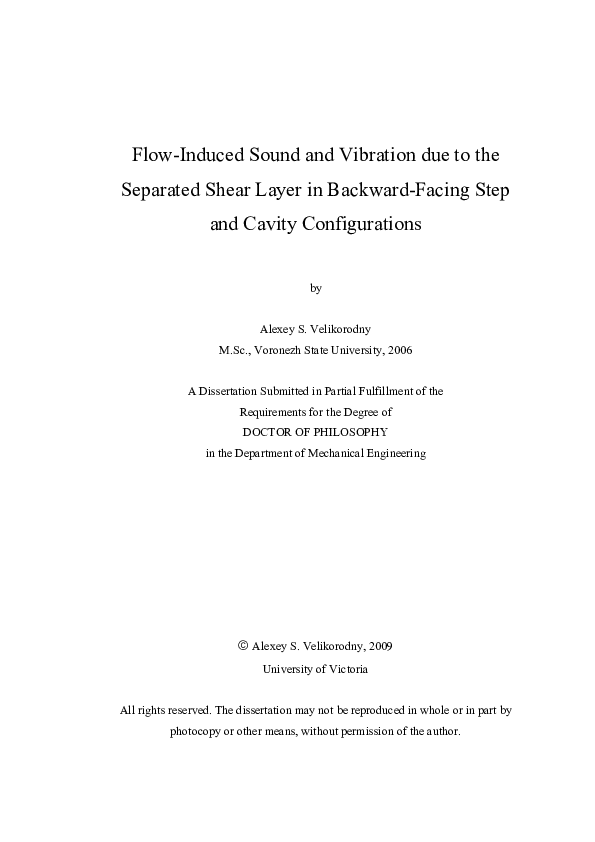 (PDF) Flow-Induced Sound and Vibration due to the Separated Shear Layer in Backward-Facing Step ...