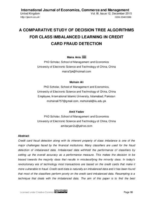 (PDF) A Comparative Study of Decision Tree Algorithms for Class ...