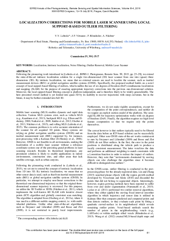 Pdf Object Classification And Recognition From Mobile Laser Scanning