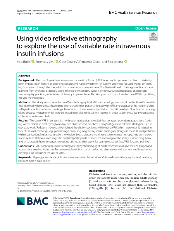 (PDF) Using video reflexive ethnography to explore the use of variable ...