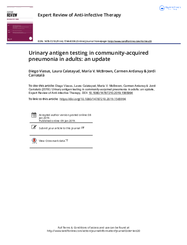 (PDF) Urinary antigen testing in community-acquired pneumonia in adults ...