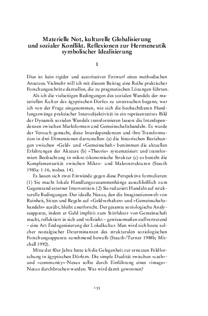 (PDF) Materielle Not, kulturelle Globalisierung und sozialer Konflikt ...