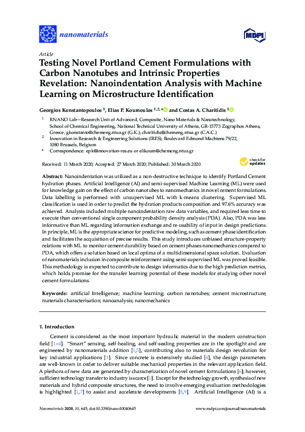 (PDF) Testing Novel Portland Cement Formulations with Carbon Nanotubes ...