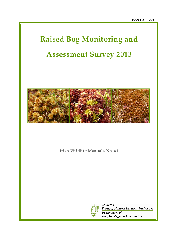 (PDF) Raised Bog Monitoring and Assessment Survey 2013