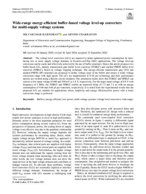 (PDF) Wide-range energy-efficient buffer-based voltage level-up converters for multi-supply ...