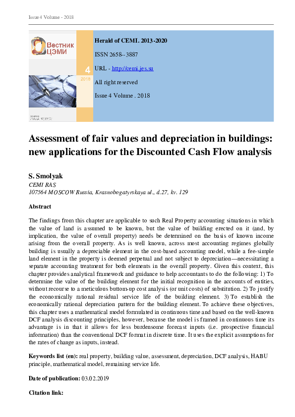 (PDF) Assessment of fair values and depreciation in buildings: new ...