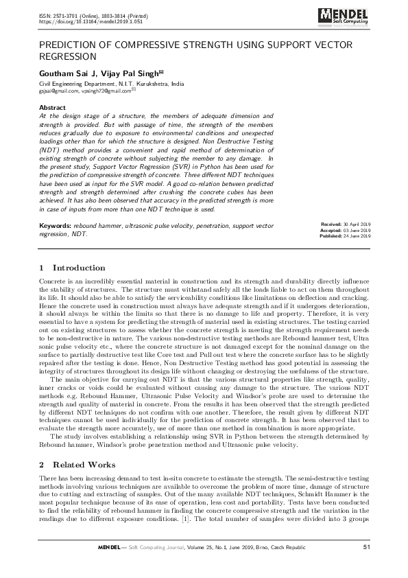 (PDF) Prediction of Compressive Strength Using Support Vector Regression