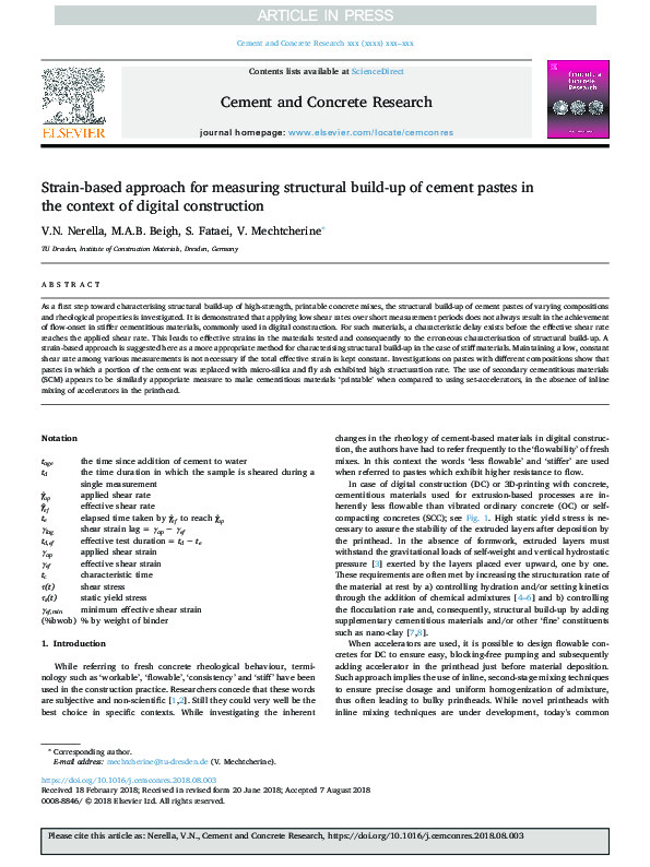 (PDF) Strain-based approach for measuring structural build-up of cement ...