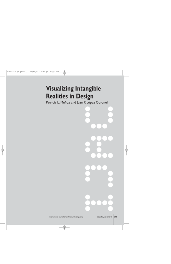 (PDF) Visualizing Intangible Realities in Design