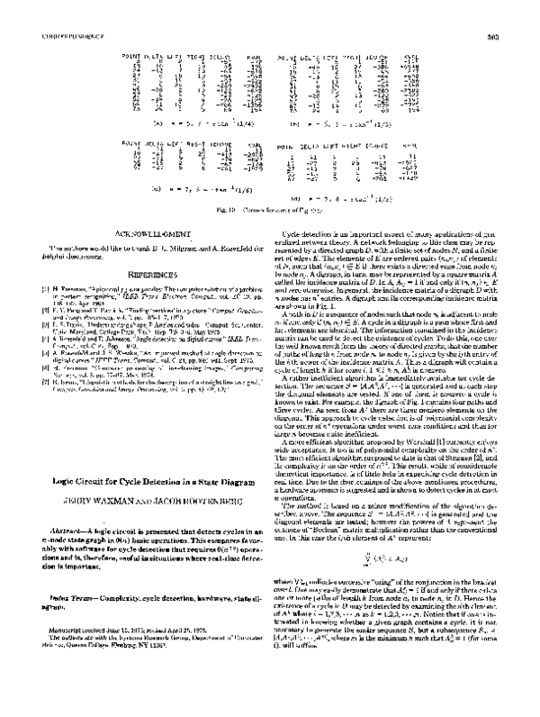 (PDF) Logic Circuit for Cycle Detection in a State Diagram | Jerry Waxman - Academia.edu