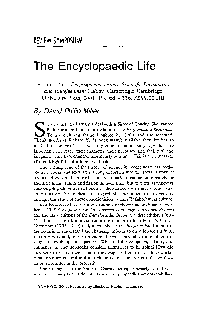(PDF) The encyclopaedic life