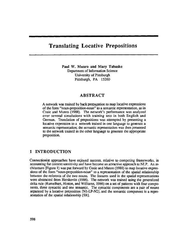 (PDF) Translating Locative Prepositions