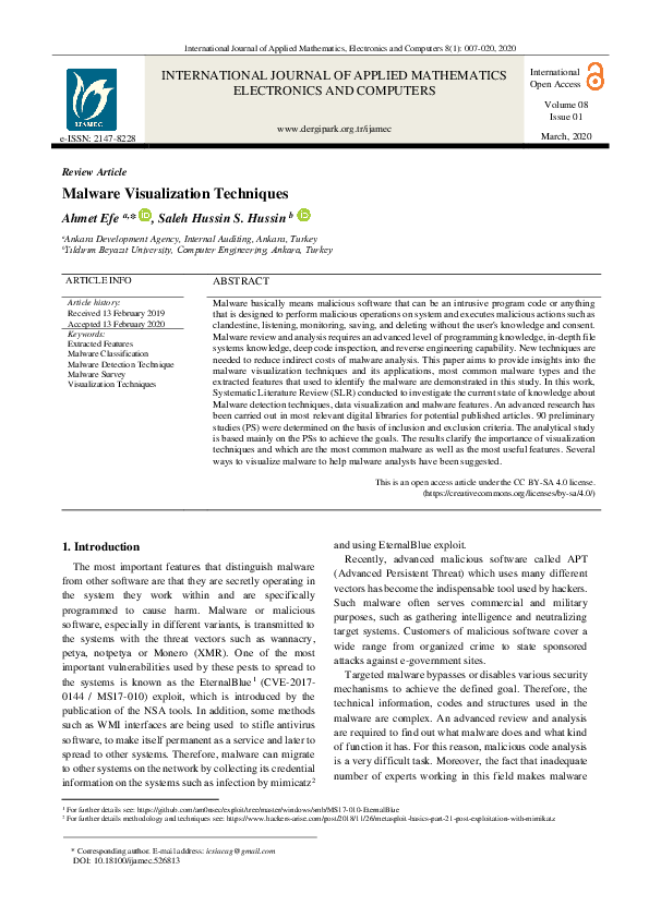 (PDF) Malware Visualization Techniques