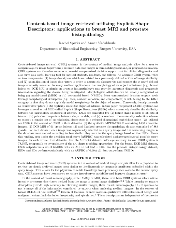 Pdf Content Based Image Retrieval Utilizing Explicit Shape