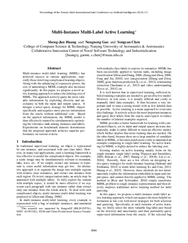 (PDF) Multi-instance multi-label active learning