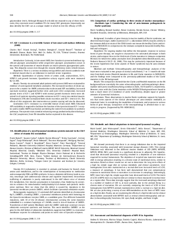 (PDF) 121. Assessment and biochemical diagnosis of MPS IV in Argentina ...