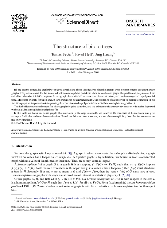 (PDF) The structure of bi-arc trees