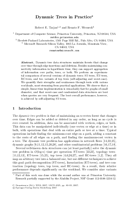 (PDF) Dynamic trees in practice