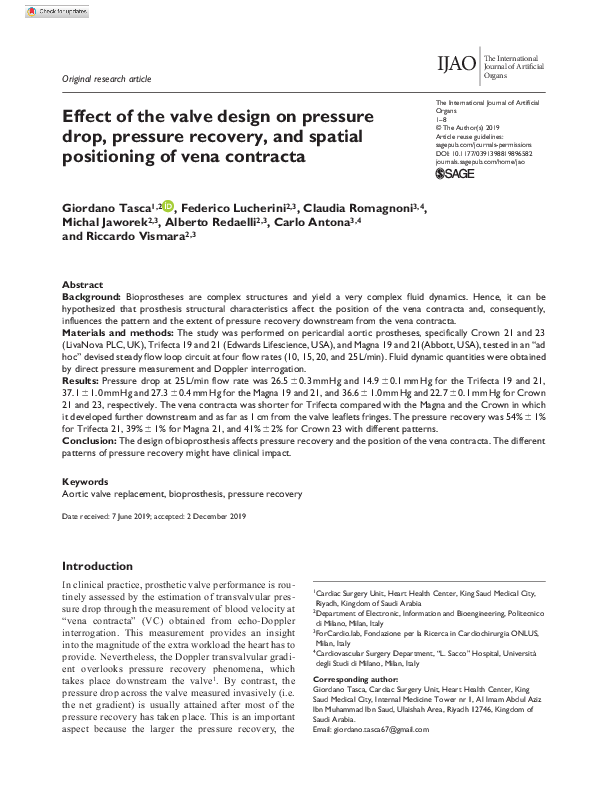 (PDF) Effect of the valve design on pressure drop, pressure recovery ...