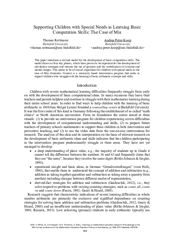 PDF Supporting Children With Special Needs In Learning Basic PDF Supporting Children With Special Needs In Learning Basic
