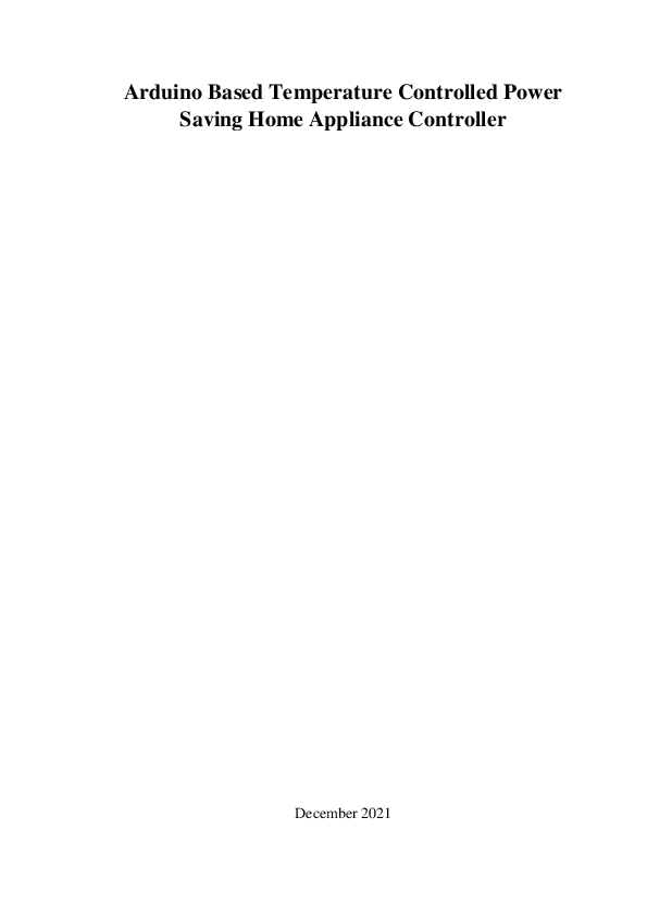 (PDF) Smart Power-Saving Home Appliance Control