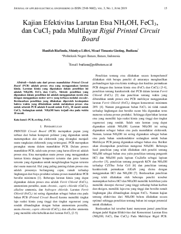 (PDF) Kajian Efektivitas Larutan Etsa NH4OH, FeCl3, dan CuCl2 pada ...