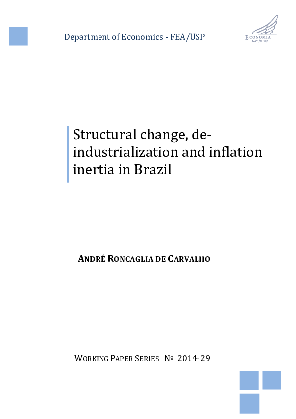 (PDF) Structural Change, De-Industrialization and Inflation Inertia in ...