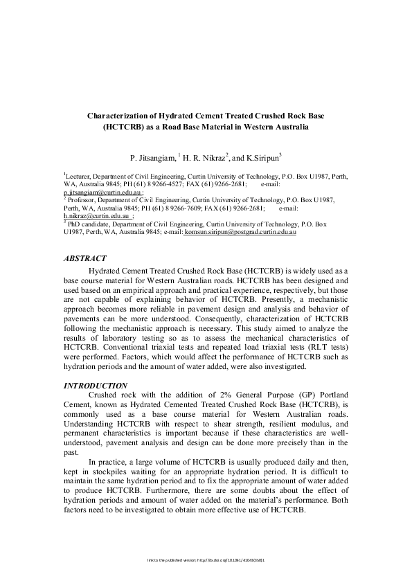 (PDF) Characterization of Hydrated Cement Treated Crushed Rock Base ...