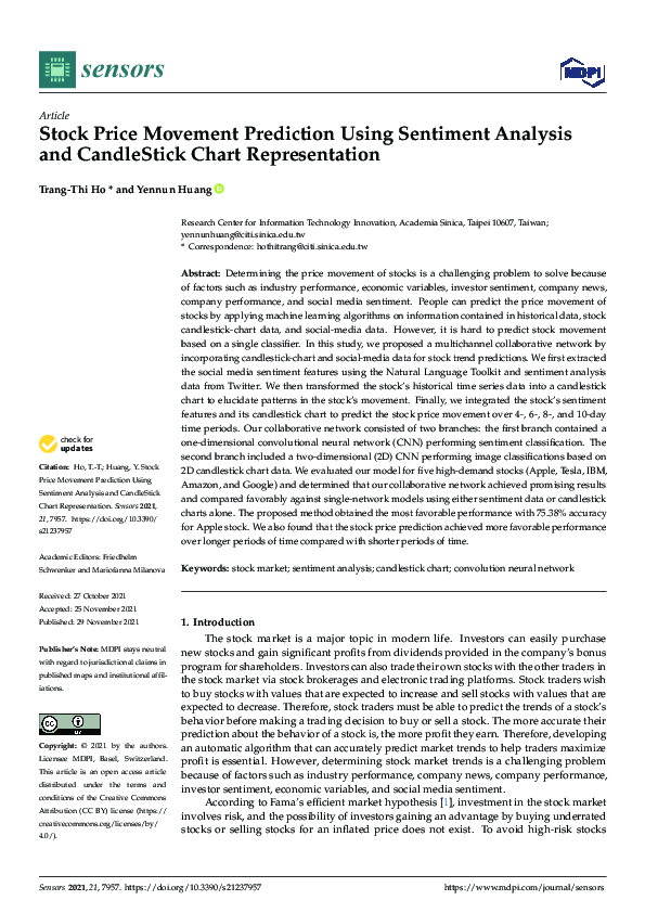 (PDF) Stock Price Movement Prediction Using Sentiment Analysis and ...