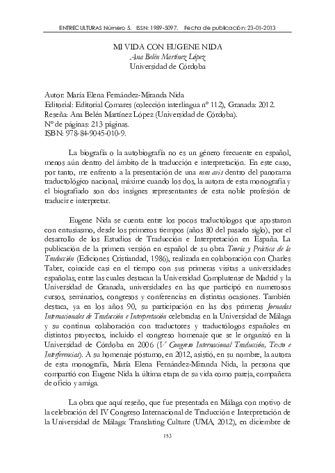 (PDF) MI Vida Con Eugene Nida