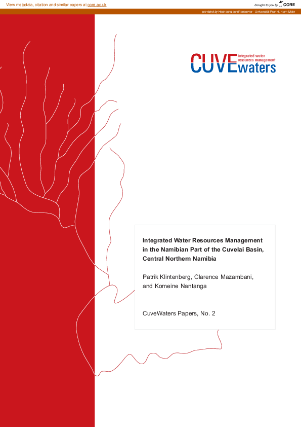 (PDF) Integrated water resources management in the Namibian part of the ...