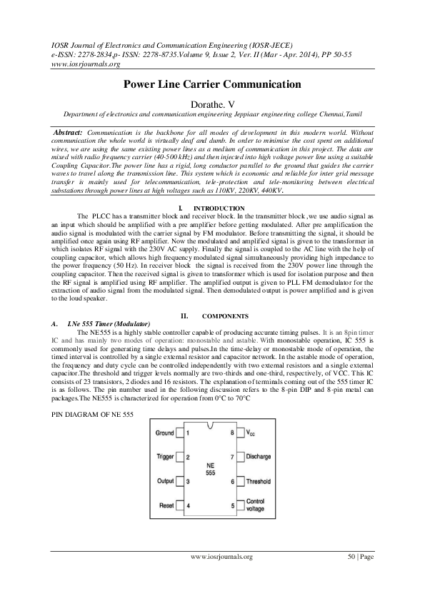 (PDF) Power Line Carrier Communication