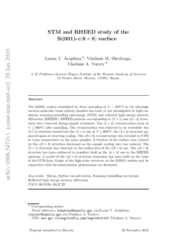 STM and RHEED study of the Si(001)-c(8x8) surface