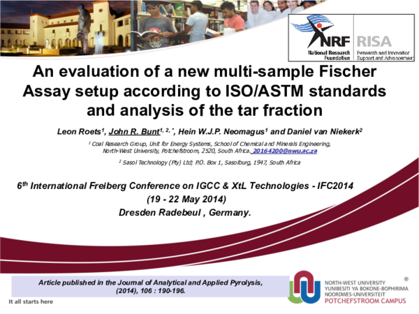 (PDF) An evaluation of a new multi-sample Fischer Assay setup according ...