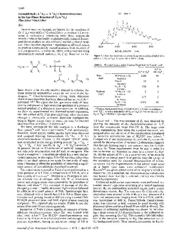 (PDF) Formaldehyde (A1A2 .far. X1A1) chemiluminescence in the gas phase ...