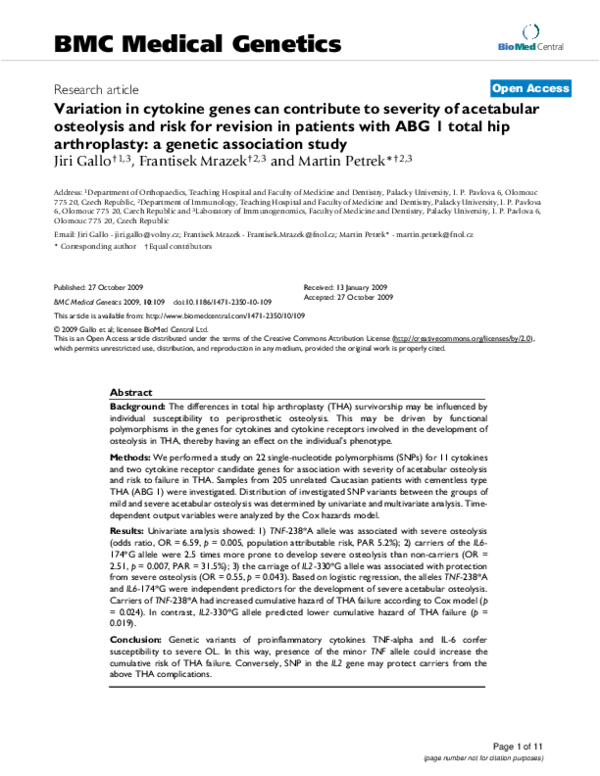 (PDF) BMC Medical Genetics BioMed Central