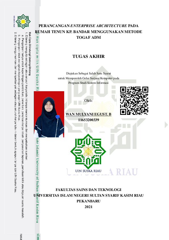 (PDF) Perancangan Enterprise Architecture pada Rumah Tenun KP. Bandar ...
