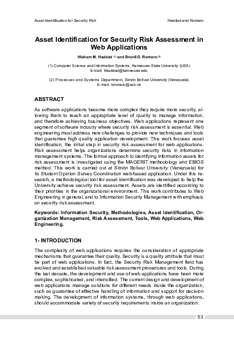 (PDF) 53 Asset Identification for Security Risk Asset Identification ...