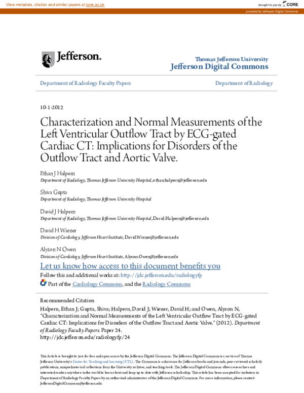 (PDF) Characterization and Normal Measurements of the Left Ventricular ...