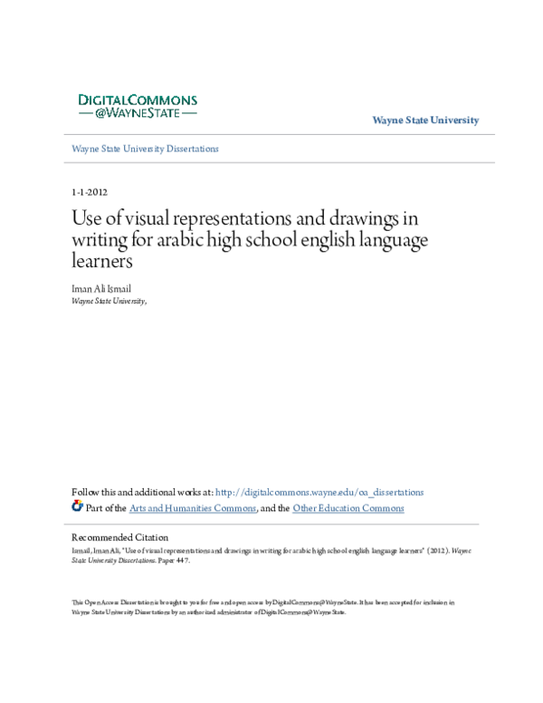 (PDF) Use of visual representations and drawings in writing for Arabic ...
