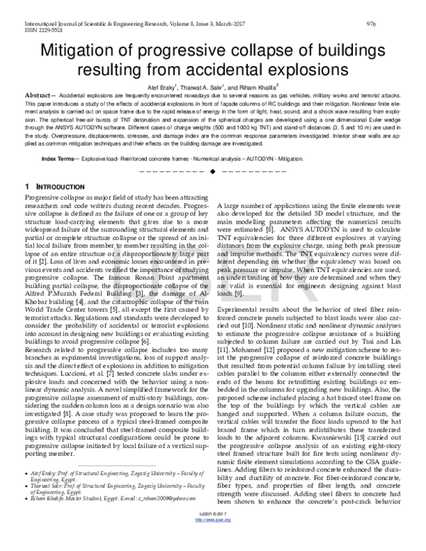 (PDF) Mitigation of progressive collapse of buildings resulting from ...