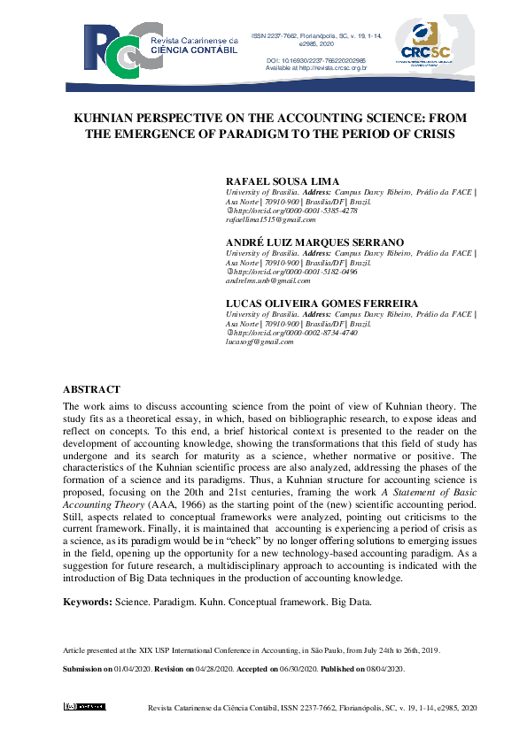 (PDF) Kuhnian Perspective on the Accounting Science: From the Emergence ...