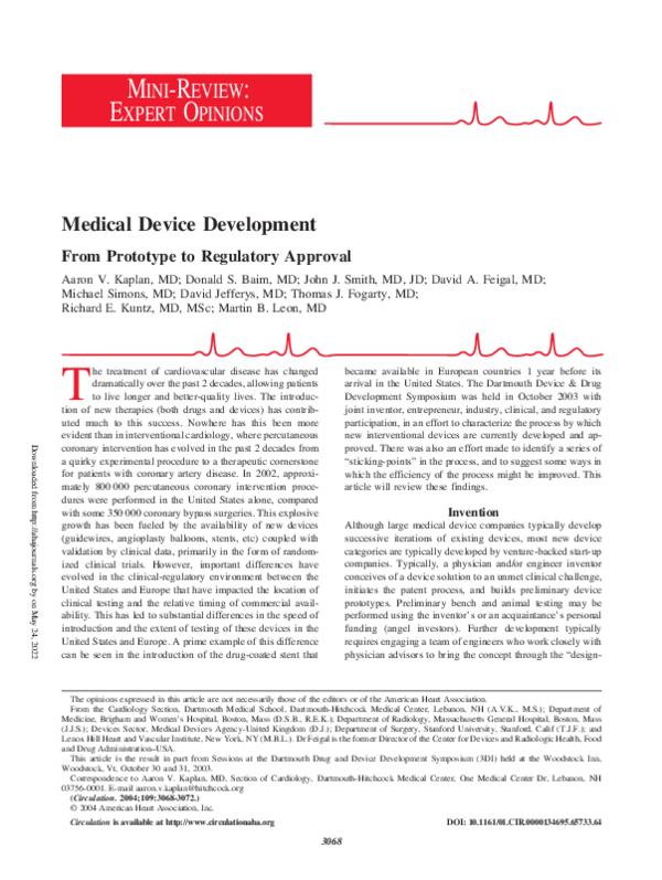 (PDF) Medical Device Development