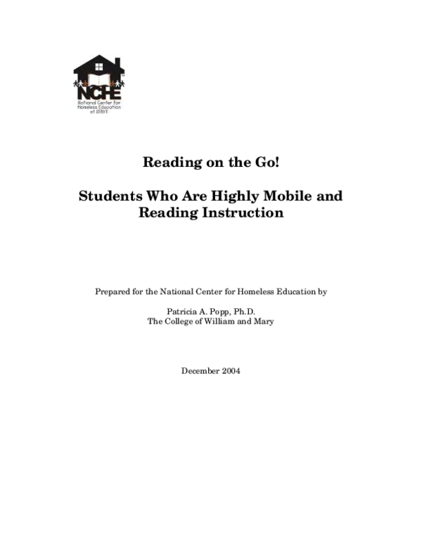 (PDF) Students Who Are Highly Mobile and Reading Instruction
