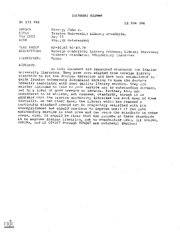 (PDF) Iranian University Library Standards