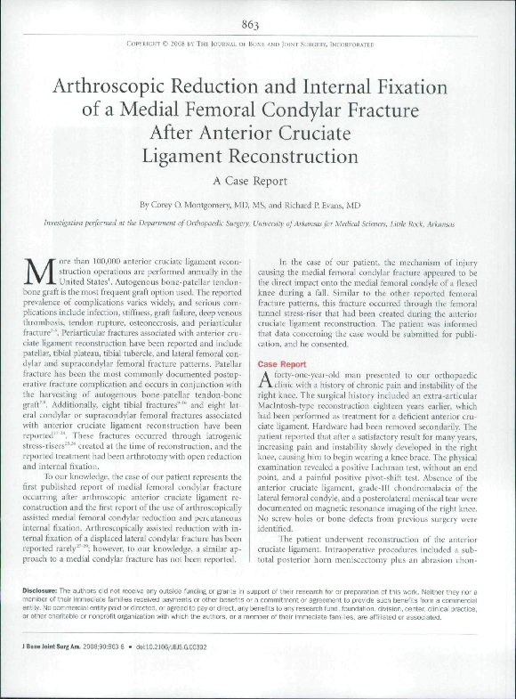 (PDF) Arthroscopic Reduction and Internal Fixation of Elbow Fractures