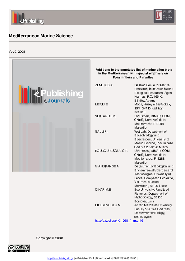 (PDF) Additions to the annotated list of marine alien biota in the ...