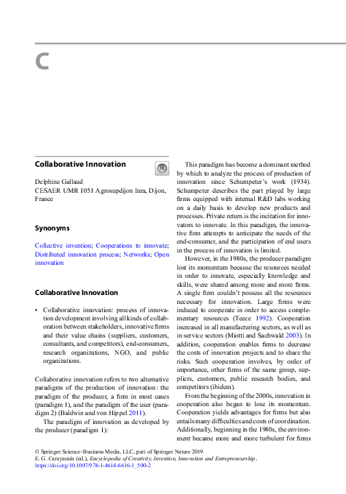 (PDF) Collaborative Innovation